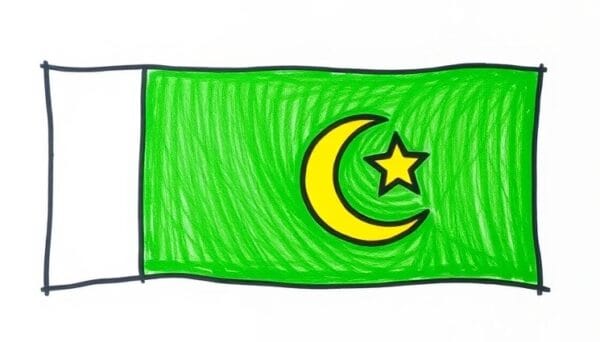A Step-by-Step Guide on How to Draw a Flag of Pakistan - Trying drawing