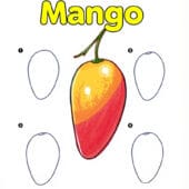 How to draw Mango: 7 Easy Step-by-Step Guide to Mango Drawing - Trying ...