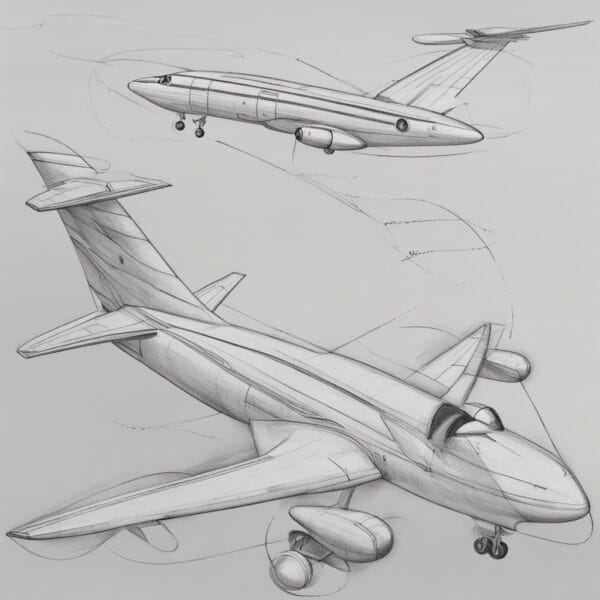 Learn How to Draw an Airplane in 5 Simple Steps - Trying drawing