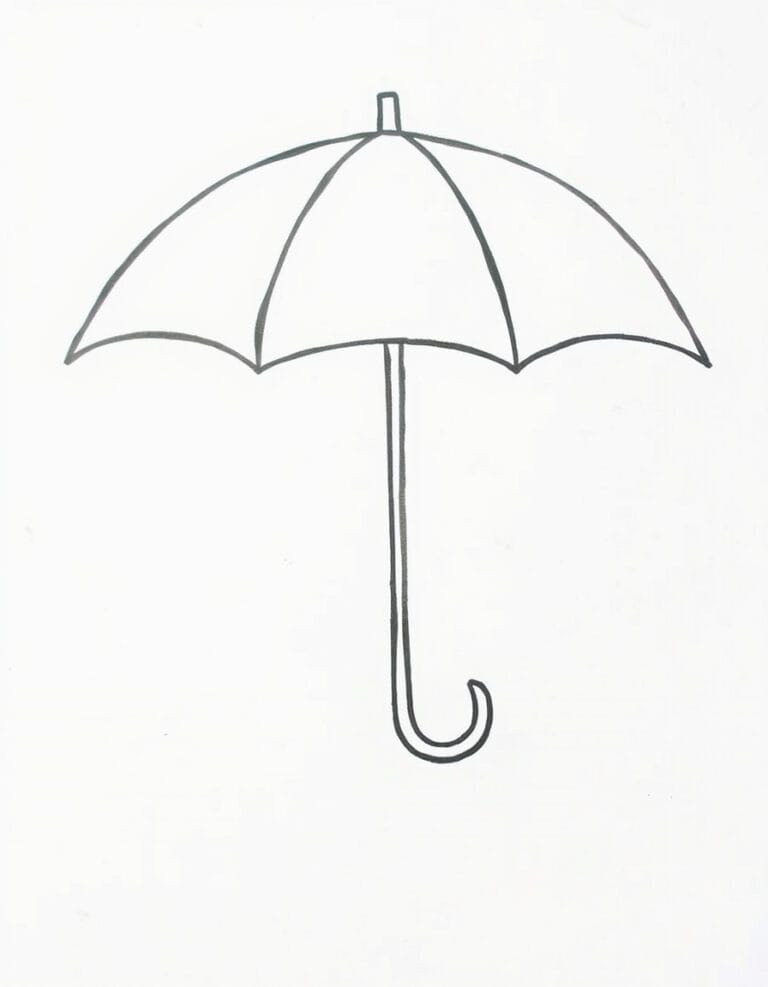 How to Draw Umbrella: Easy 8 Step-by-Step Guide for Beginners - Trying ...