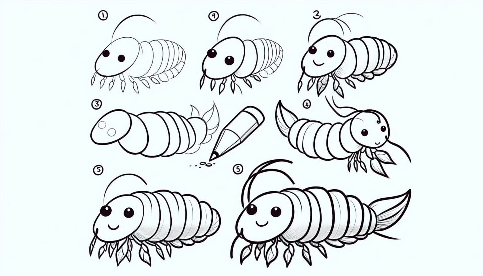 How to draw Amphipod - Trying drawing