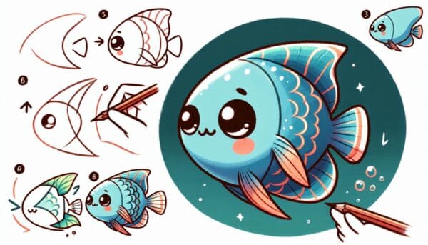 How to draw Angelfish - Trying drawing