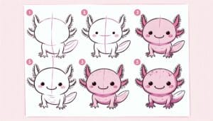 How to draw Axolotl - Trying drawing