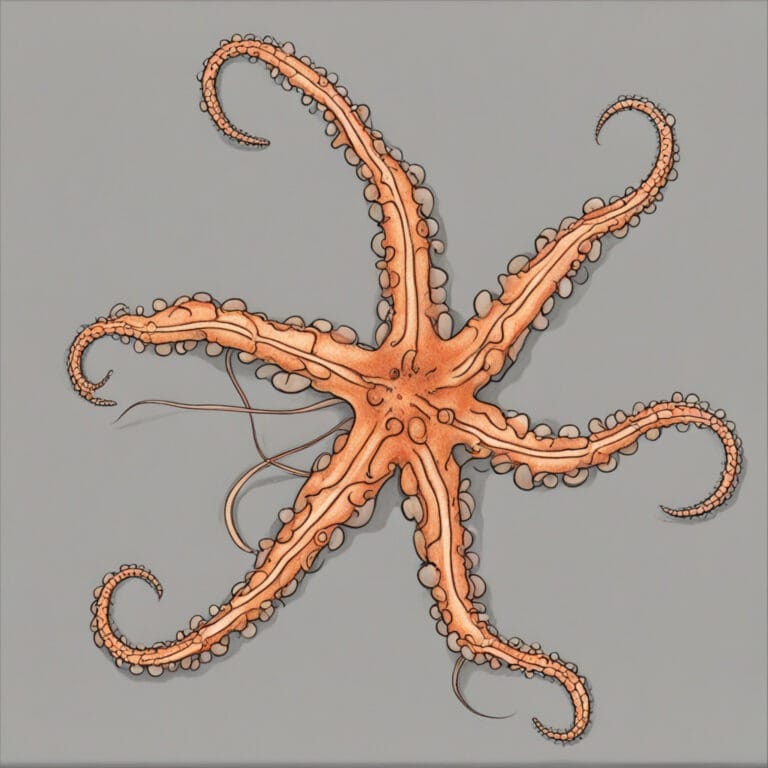 How to draw Brittle Star - Trying drawing