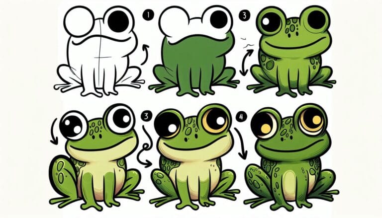 How to draw Bullfrog - Trying drawing