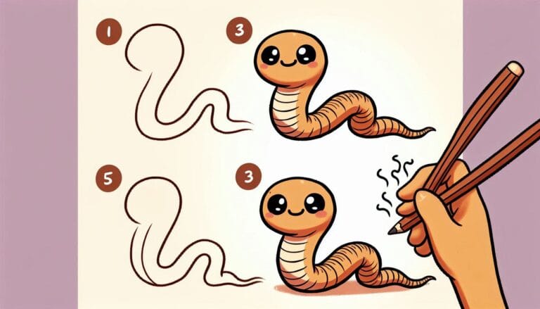 How to draw Caecilian - Trying drawing