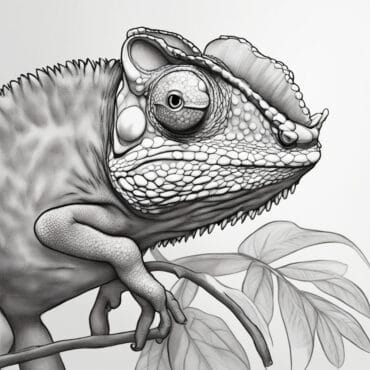 How to draw Chameleon - Trying drawing