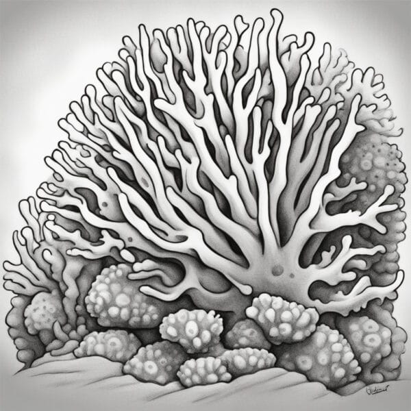 How to draw Coral - Trying drawing