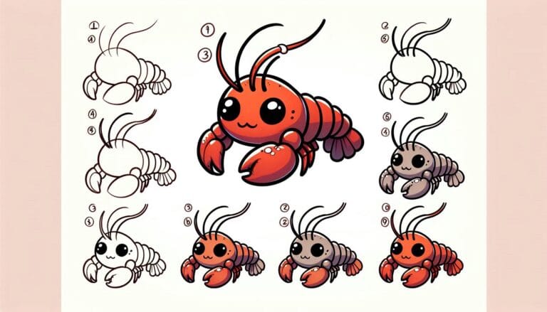 How to draw Crawfish - Trying drawing