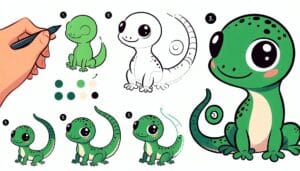 How to draw Gecko - Trying drawing