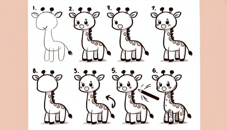How to draw Giraffe - Trying drawing