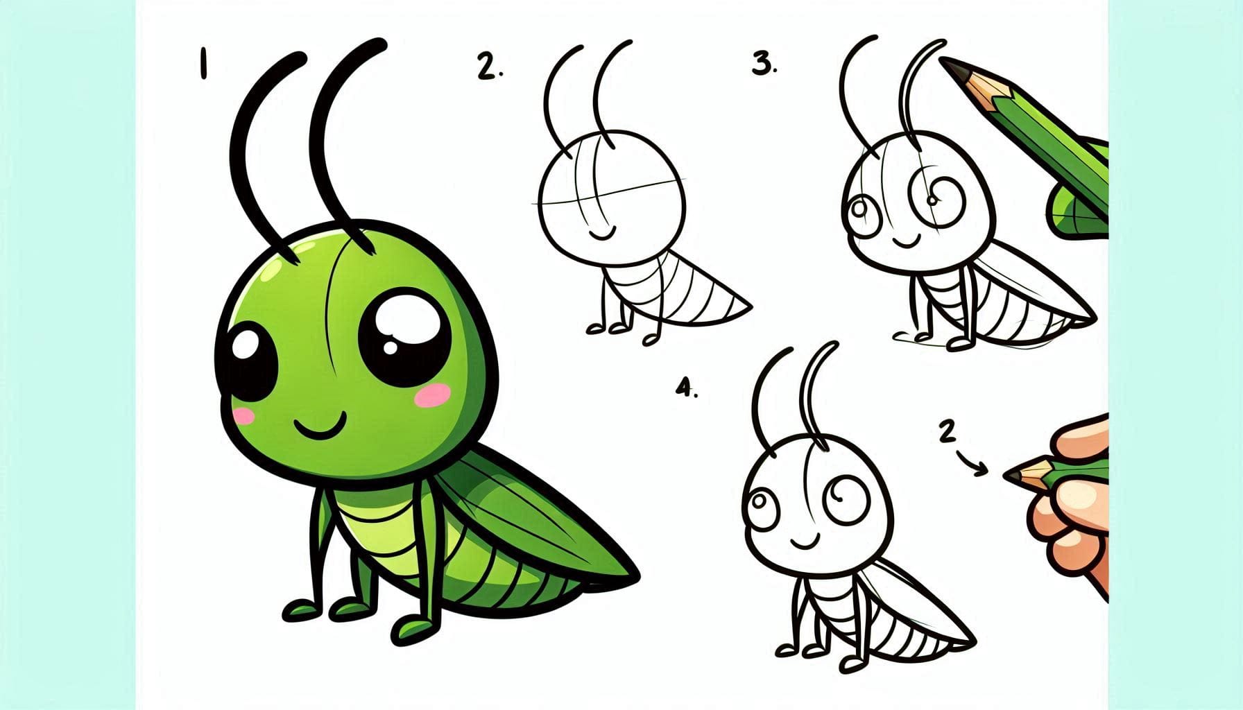 How to Draw Grasshopper: Transform Your Ideas Into Art - Trying drawing