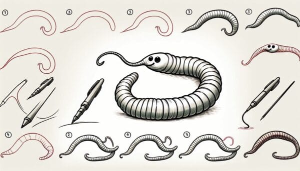 How to draw Hookworm : 7 Easy Step by Step Guide - Trying drawing