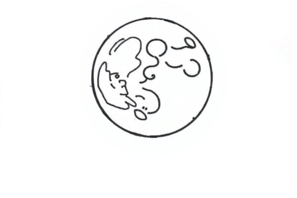 How to draw Moon : 5 Easy Step by Step Guide to Moon drawing - Trying ...