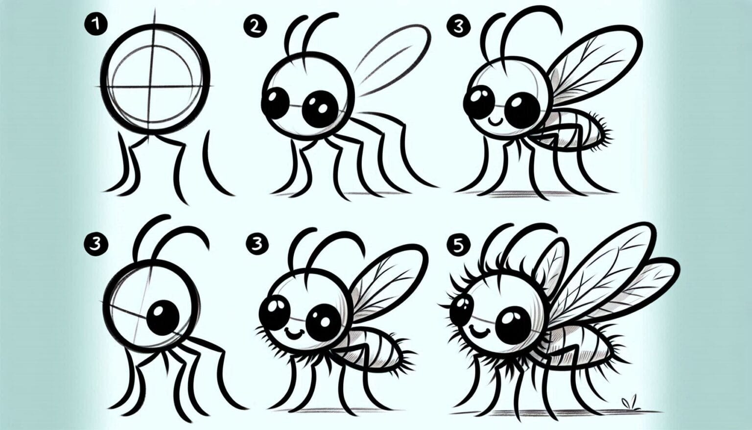 How to draw Mosquito - Trying drawing