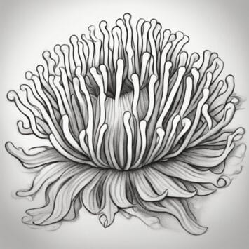 How to draw Sea Anemone - Trying drawing