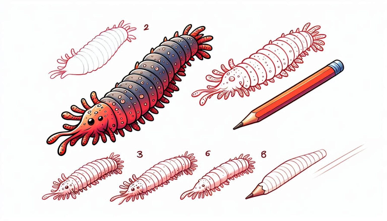 How to draw Sea Cucumber - Trying drawing