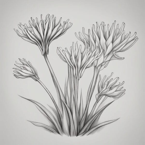 How to draw Sea Lily - Trying drawing