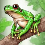 How to draw Tree Frog - Trying drawing