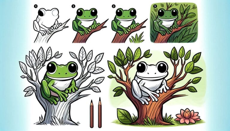 How to draw Tree Frog - Trying drawing