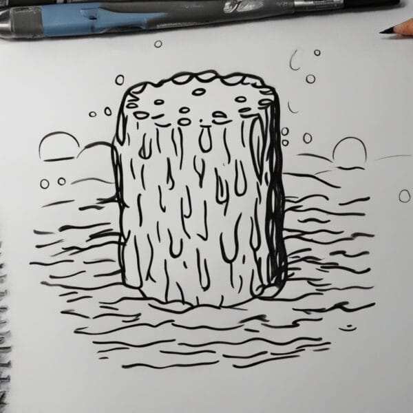 How to draw Tube Sponge : 8 Easy Step by Step Guide - Trying drawing