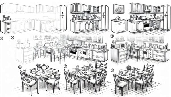 How to Draw a Kitchen: A Step-by-Step Guide for Aspiring Artists ...