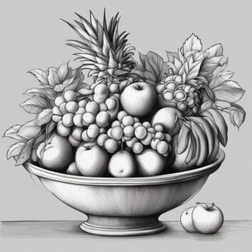 How to Draw a Classic Fruit Bowl: Quick and Easy Drawing Guide - Trying ...