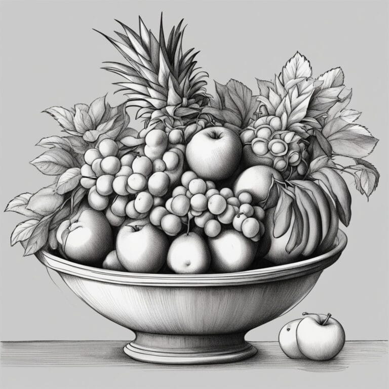 How to Draw a Classic Fruit Bowl: Quick and Easy Drawing Guide - Trying ...