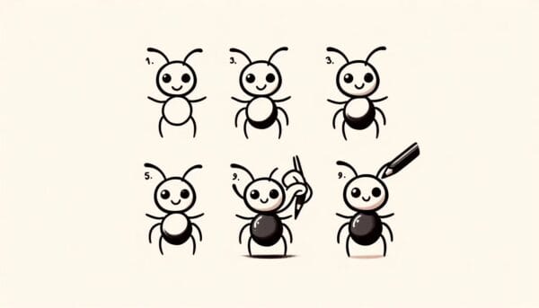 How to draw ant - Trying drawing
