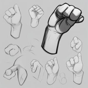 How to draw fist - Trying drawing