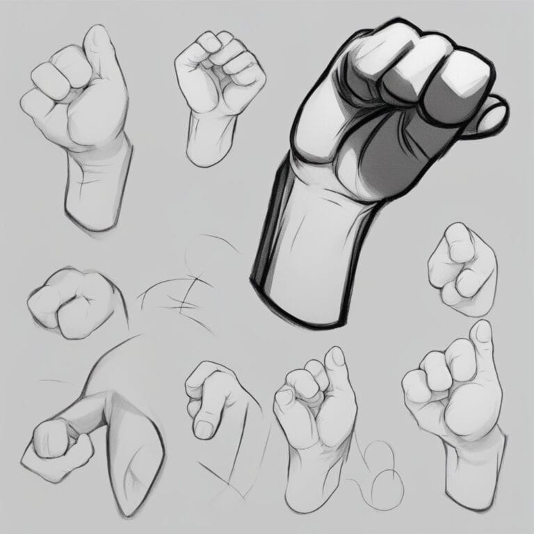 How to draw fist - Trying drawing