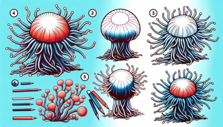 How to draw Sea Anemone - Trying drawing