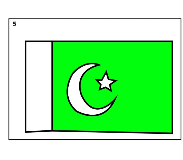 A Step-by-Step Guide on How to Draw a Flag of Pakistan - Trying drawing