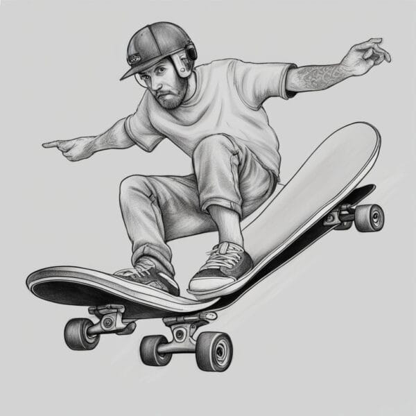 Shredding the Canvas: A Step-by-Step Guide on How to Draw a Skateboard ...