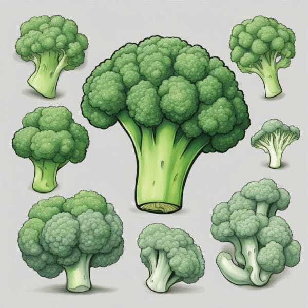 How to Draw a Broccoli: 6 Easy Steps Guide to Broccoli Drawing - Trying ...