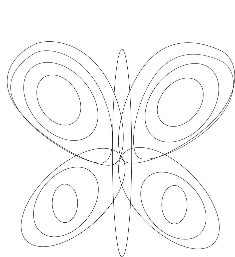 how to draw butterfly design