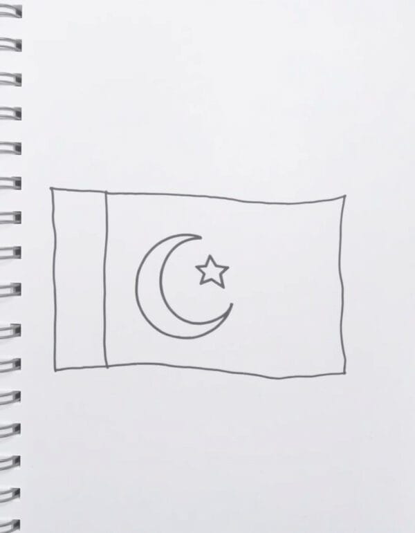 A Step-by-Step Guide on How to Draw a Flag of Pakistan - Trying drawing