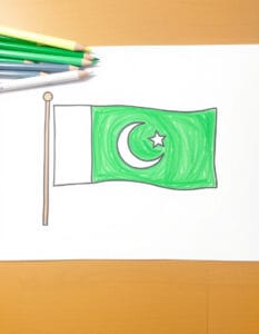 A Step-by-Step Guide on How to Draw a Flag of Pakistan - Trying drawing